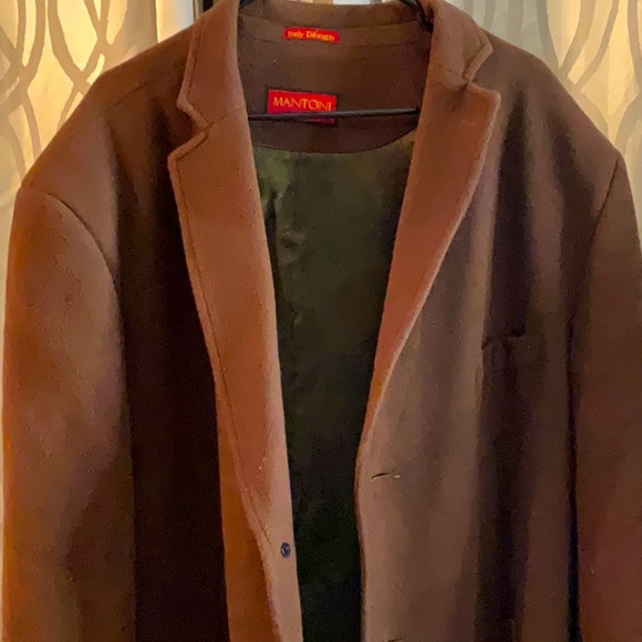Mantoni | Jackets & Coats | Mantoni Mens Chocolate Woolcashmere Long ...